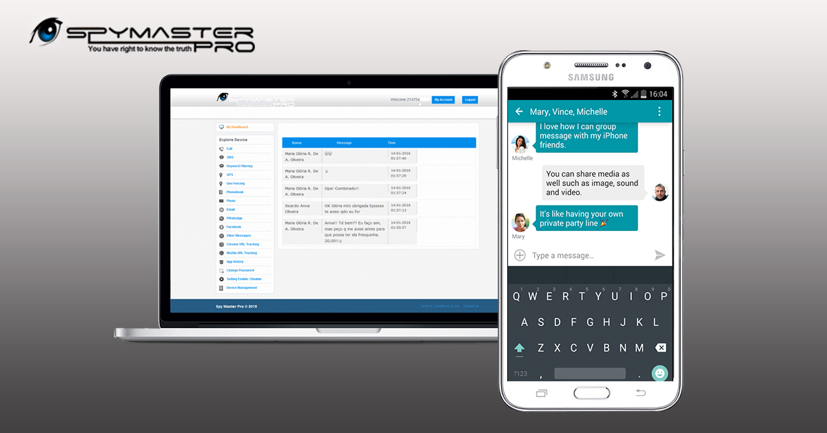 Espía Samsung | Software de Monitorización Samsung | SpymasterPro